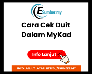 Cara Cek Duit Dalam MyKad
