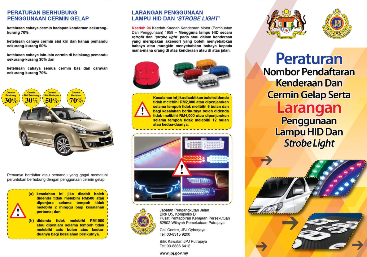 Peraturan Tinted Spec JPJ Terbaru 2025