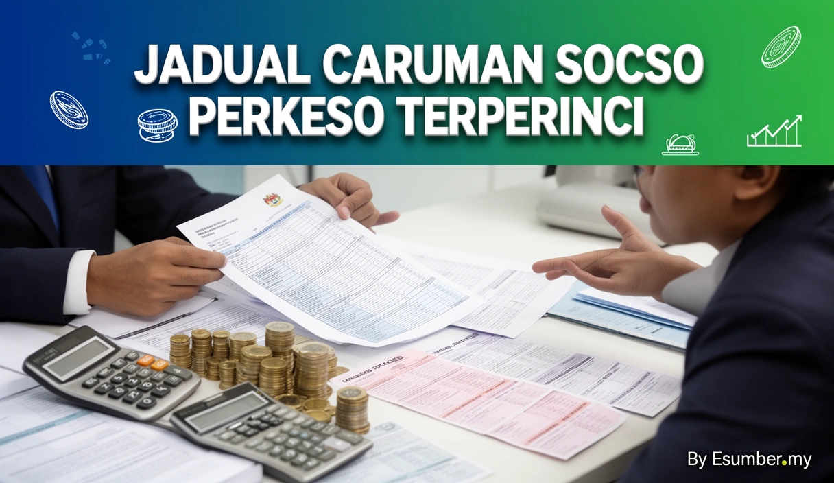 Jadual Caruman Socso PERKESO Terperinci